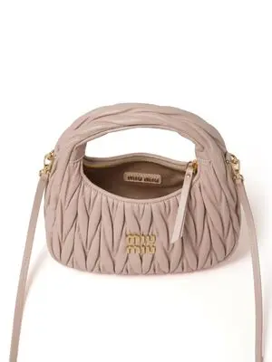 Miu Miu Wander Matelassé Nappa Leather Small Hobo Bag - Multicolor