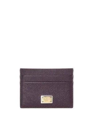 Dolce & Gabbana Dolce & Gabbana Women Dauphine Calfskin Card Holder With Branded Plate Red