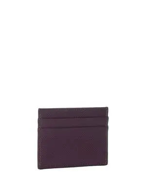 Dolce & Gabbana Dauphine Calfskin Card Holder With Branded Plate - Red