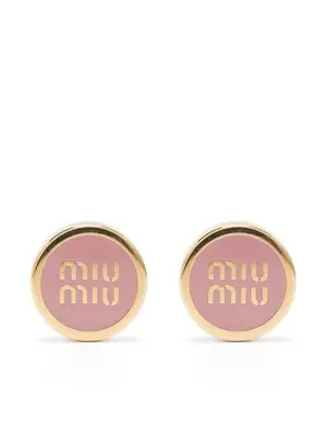 Miu Miu Enameled Metal Earrings - Multicolor