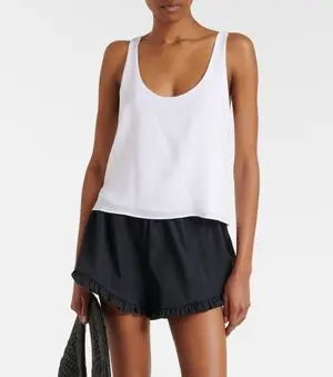 Hunza G Frill Cotton Poplin Shorts - Black