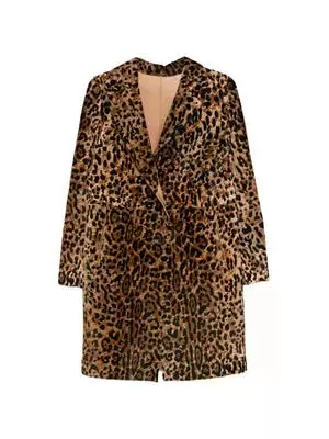 ARMA Mietta Buttoned Animal-print Coat