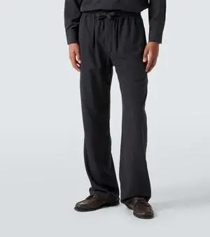 SAMAN AMEL Silk Straight-leg Trousers