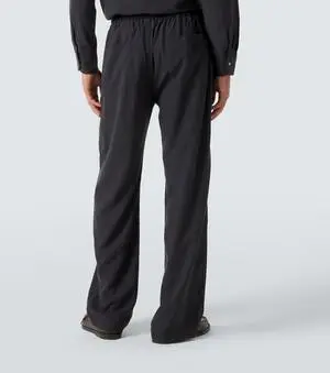 SAMAN AMEL Silk Straight-leg Trousers