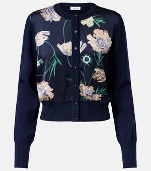 Erdem Floral Wool Cardigan