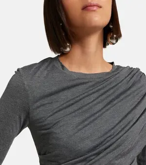 MARANT ETOILE Draped Jersey Top - Grey