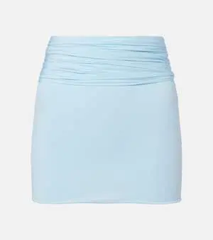 Wardrobe.NYC Ruched Mini Skirt