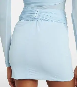 Wardrobe.NYC Ruched Mini Skirt