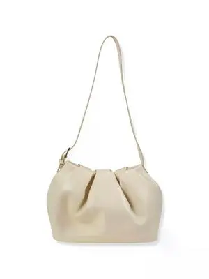 THEMOIRE Athena Draped Bucket Bag - Neutrals