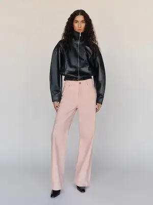 REFORMATION Clyde Low Rise Baggy Jeans - Pink