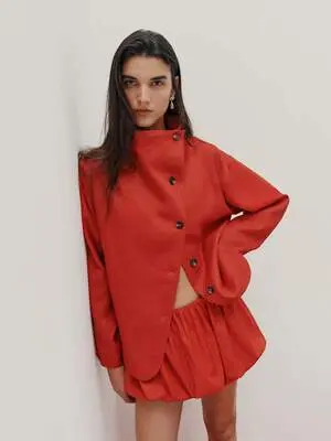 REFORMATION Blake Jacket - Red