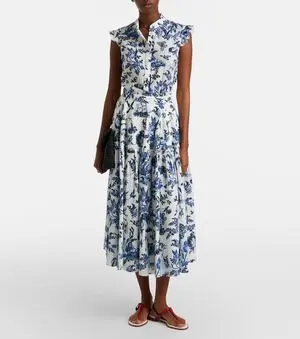 Erdem Floral Jacquard Top - Blue