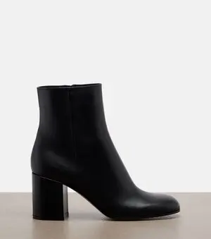 GIANVITO ROSSI Joelle Leather Ankle Boots - Black