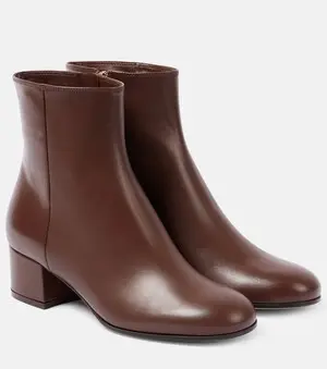 GIANVITO ROSSI Leather Ankle Boots - Brown