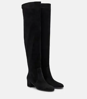 GIANVITO ROSSI Suede Knee-high Boots - Black