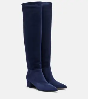 GIANVITO ROSSI Suede Knee-high Boots - Blue