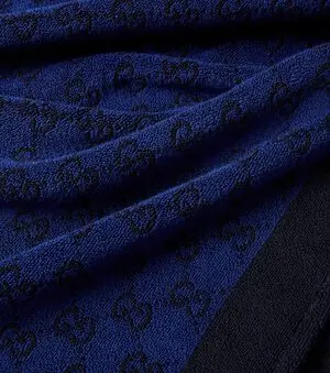 Gucci Gg Cotton Terry Towel - Blue