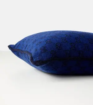 Gucci Gg Cotton Cushion - Blue