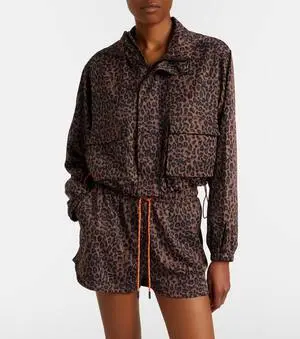The Upside Ludlow Ace Leopard-print Track Jacket - Brown