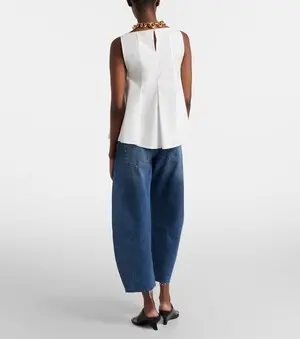 FRAME Bubble Crop Barrel-leg Jeans - Blue
