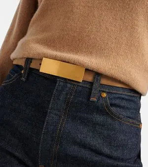 Khaite Berlin Suede Belt - Beige