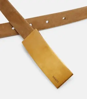 Khaite Berlin Suede Belt - Beige