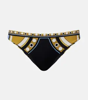 La DoubleJ Printed Bikini Bottoms - Black