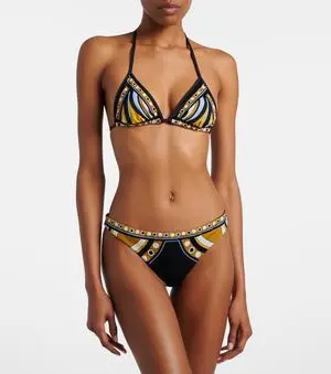 La DoubleJ Printed Bikini Bottoms - Black