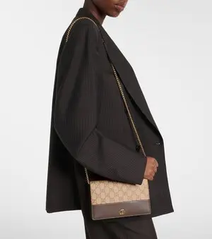 Gucci Gg Marmont Canvas Wallet On Chain