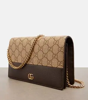 Gucci Gg Marmont Canvas Wallet On Chain