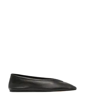 Le Monde Beryl Leather Ballet Flats - Black