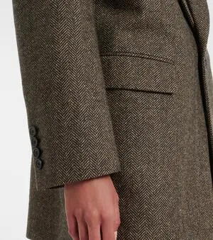 Saint Laurent Wool-blend Herringbone Blazer