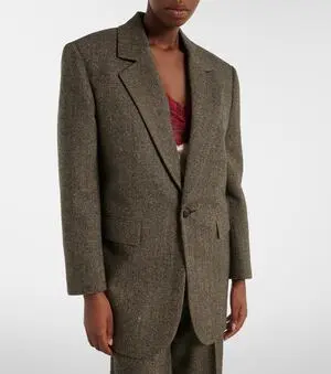 Saint Laurent Wool-blend Herringbone Blazer