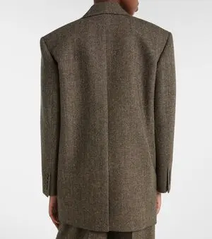 Saint Laurent Wool-blend Herringbone Blazer