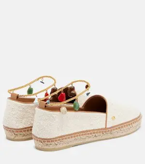 Stella McCartney Gaia Embellished Canvas Espadrilles
