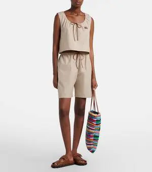 Miu Miu Woven Leather Open Toe Sandals
