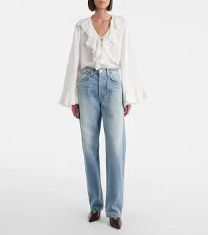AGOLDE Kelly Straight Jeans In Vint Tint Ind - Blue