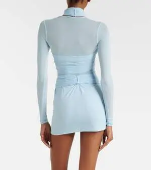 Wardrobe.NYC Draped Sheer Bodysuit