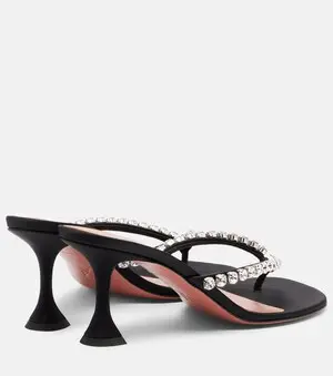 Amina Muaddi Gigi Embellished Thong Sandals
