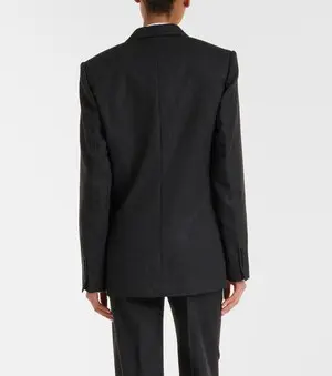 Victoria Beckham Double-breasted Virgin Wool Blazer - Grey