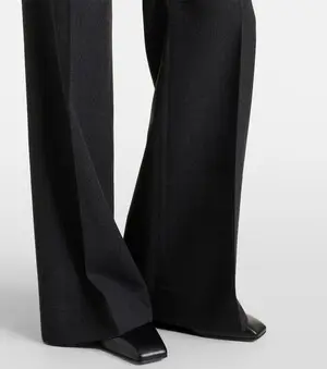 Victoria Beckham Alina Virgin Wool Flared Trousers
