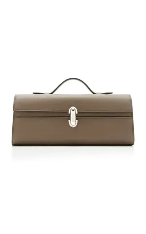 Savette Savette The Slim Symmetry Leather Pochette Grey