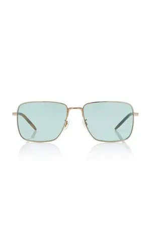Oliver Spencer Welston Square-frame Metal Sunglasses - Green