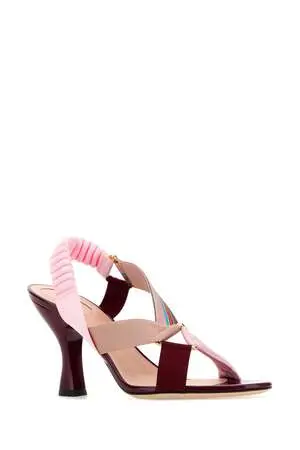 Fendi Colibrì Fabric Slingback Sandals - Multicolor