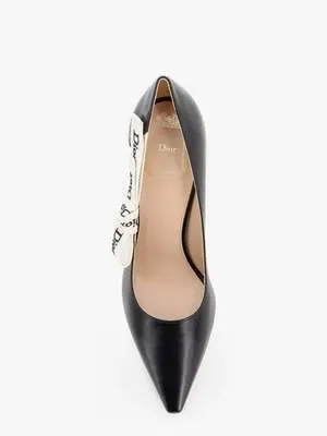 Dior J'adior Leather Pumps With Logo Bow Detail - Multicolor