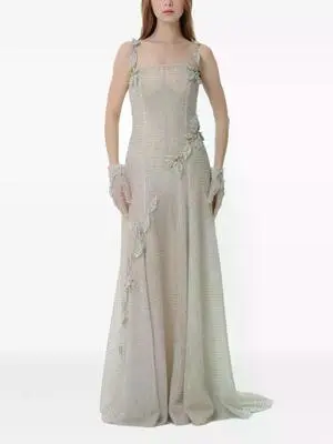 DINA MELWANI Embellished Maxi Gown