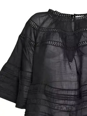 JCSOPHIE Lyndsey Lace-trim Flared-sleeve Blouse