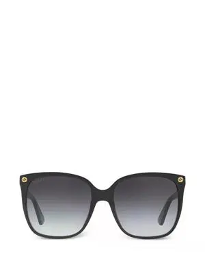 Gucci Interlocking Gg Rectangle Sunglasses - Black