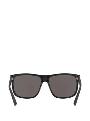 Gucci Rectangle Frame Sunglasses With Web Stripe Detail