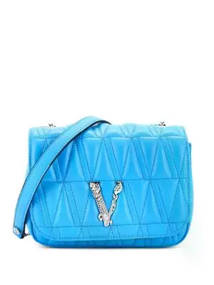 Versace Virtus Quilted Leather Mini Shoulder Bag